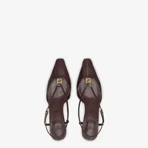 Fendi Ffold Slingbacks - Brown
