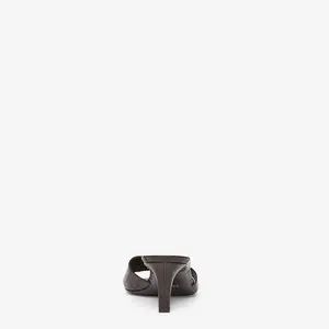 Fendi Ffold Hagfish Leather Sandals - Brown