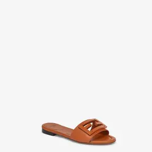 Fendi Baguette Slides - Brown