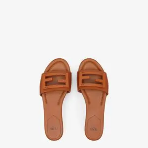Fendi Baguette Slides - Brown
