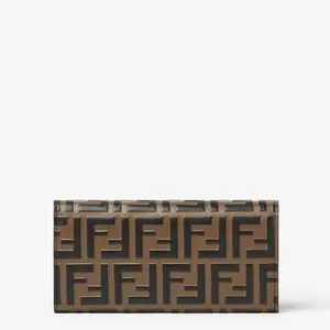 Fendi Diamonds Continental With Chain - Brown