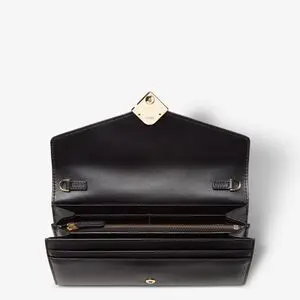 Fendi Ff Diamonds Continental With Chain - Black