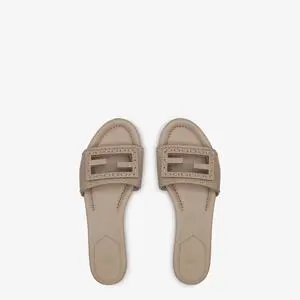 Fendi Baguette Slides - Grey