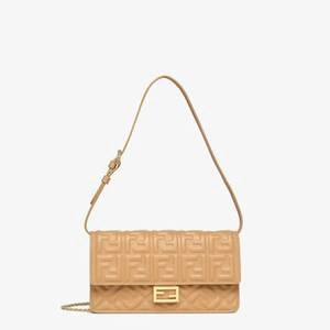 Fendi Wallet On Chain Baguette - Brown