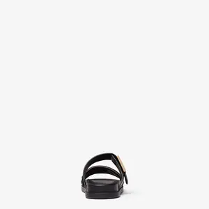 Fendi Ff Baguette Nappa Leather Slides