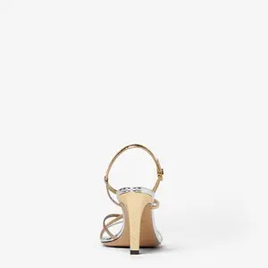 Fendi Ffold Metallic Ayers Sandals