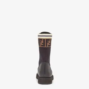 Fendi Rockoko Combat Boots - Black