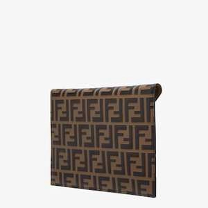 Fendi Ff Diamonds Flat Pouch - Brown