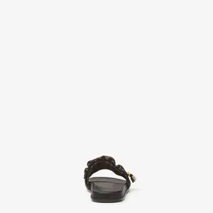 Fendi Vertigo Ff Motif Satin Slides
