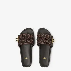 Fendi Vertigo Ff Motif Satin Slides