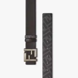 Fendi Squared Ff Belt - Black