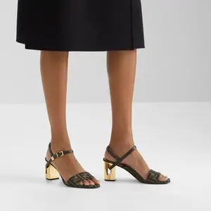 Fendi Delfina Sandals - Brown