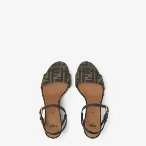 Fendi Delfina Sandals - Brown