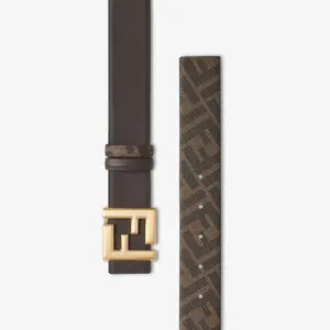 Fendi Squared Ff Belt - Brown