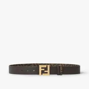 Fendi Squared Ff Belt - Brown