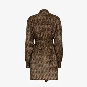 Fendi Ff Motif Twill Shirtdress
