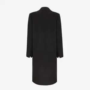Fendi Midi Wool Double Fabric Coat