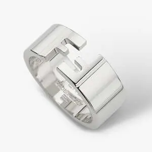 Fendi Ff Motif Band Ring