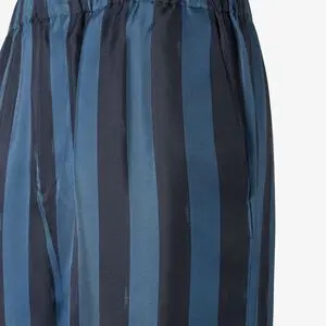 Fendi Striped Silk Bermuda Shorts - Blue