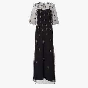 Fendi Long Tulle Dress - Black