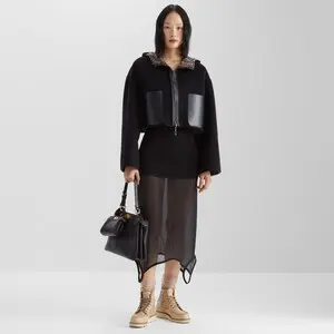 Fendi Reversible Cropped Jacket - Black