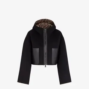 Fendi Reversible Cropped Jacket - Black
