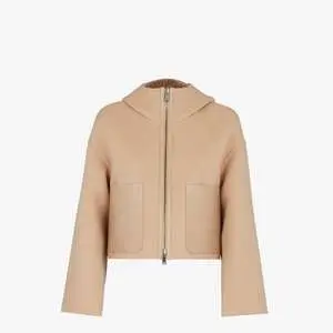 Fendi Reversible Cropped Hooded Jacket - Beige
