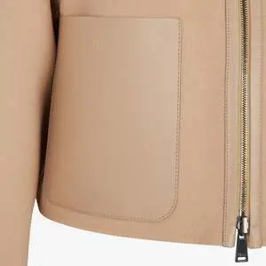 Fendi Reversible Cropped Hooded Jacket - Beige