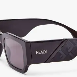 Fendi Diagonal Rectangle Sunglasses - Black