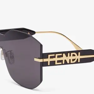 Fendi Fendigraphy Rectangular Sunglasses - Black
