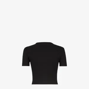 Fendi Ribbed Cotton Jersey Top - Black