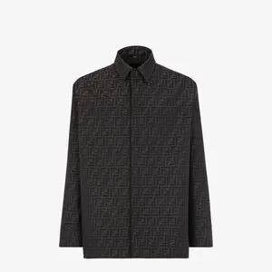 Fendi Jacquard Ff Motif Canvas Blouson - Black