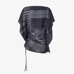 Fendi Asymmetrical Patchwork Motif Top