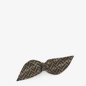Fendi Ff Motif Hair Clip - Brown