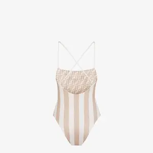 Fendi One-piece Swimsuit - Beige