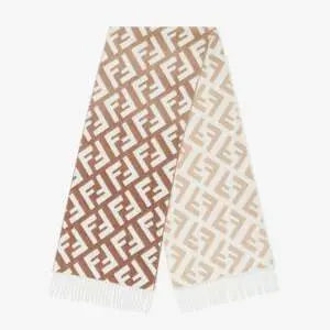 Fendi Ff Scarf Beige