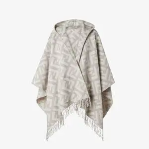 Fendi Ff Cashmere Poncho - Grey