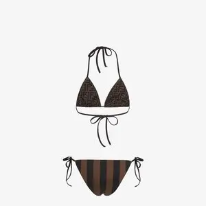 Fendi Two-piece Reversible Swimsuit - Brown