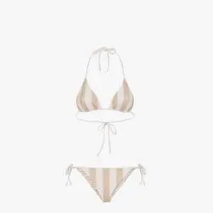 Fendi Two-piece Reversible Swimsuit - Beige