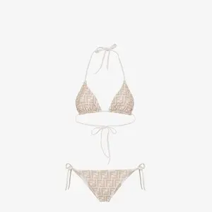 Fendi Two-piece Reversible Swimsuit - Beige