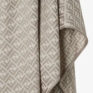 Fendi Wool And Silk Blend Poncho - Beige
