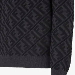 Fendi Jacquard Ff Motif Jumper