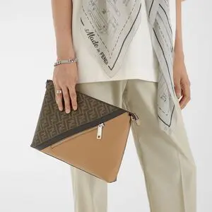 Fendi Palladium-finish Metal Chain Link Bracelet