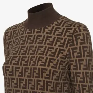 Fendi Jacquard Cotton Knit Jumper
