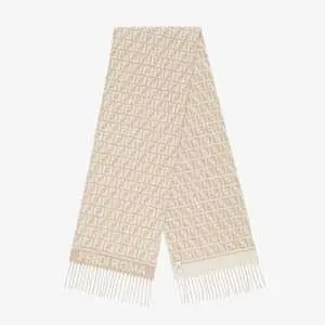 Fendi Ff Scarf Beige