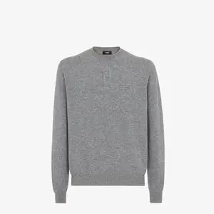 Fendi Regular-fit Crew-neck Pullover With Embossed Ff Logo