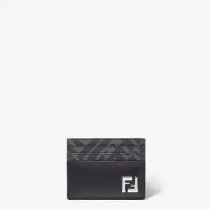 Fendi Ff Squared Card Holder - Black