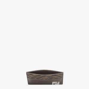 Fendi Ff Squared Card Holder - Brown