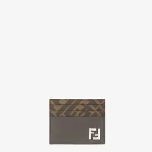 Fendi Ff Squared Card Holder - Brown