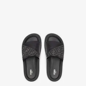 Fendi Diagonal Slides - Black